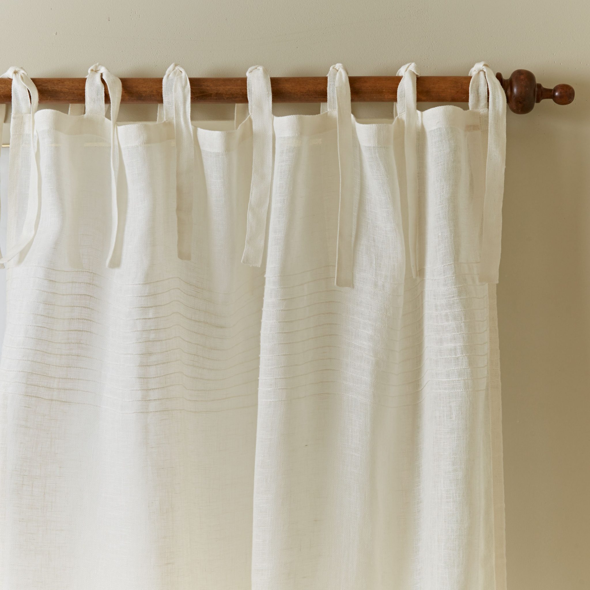 Elisa Cream Linen Voile Curtain Panel - Taylor Linens