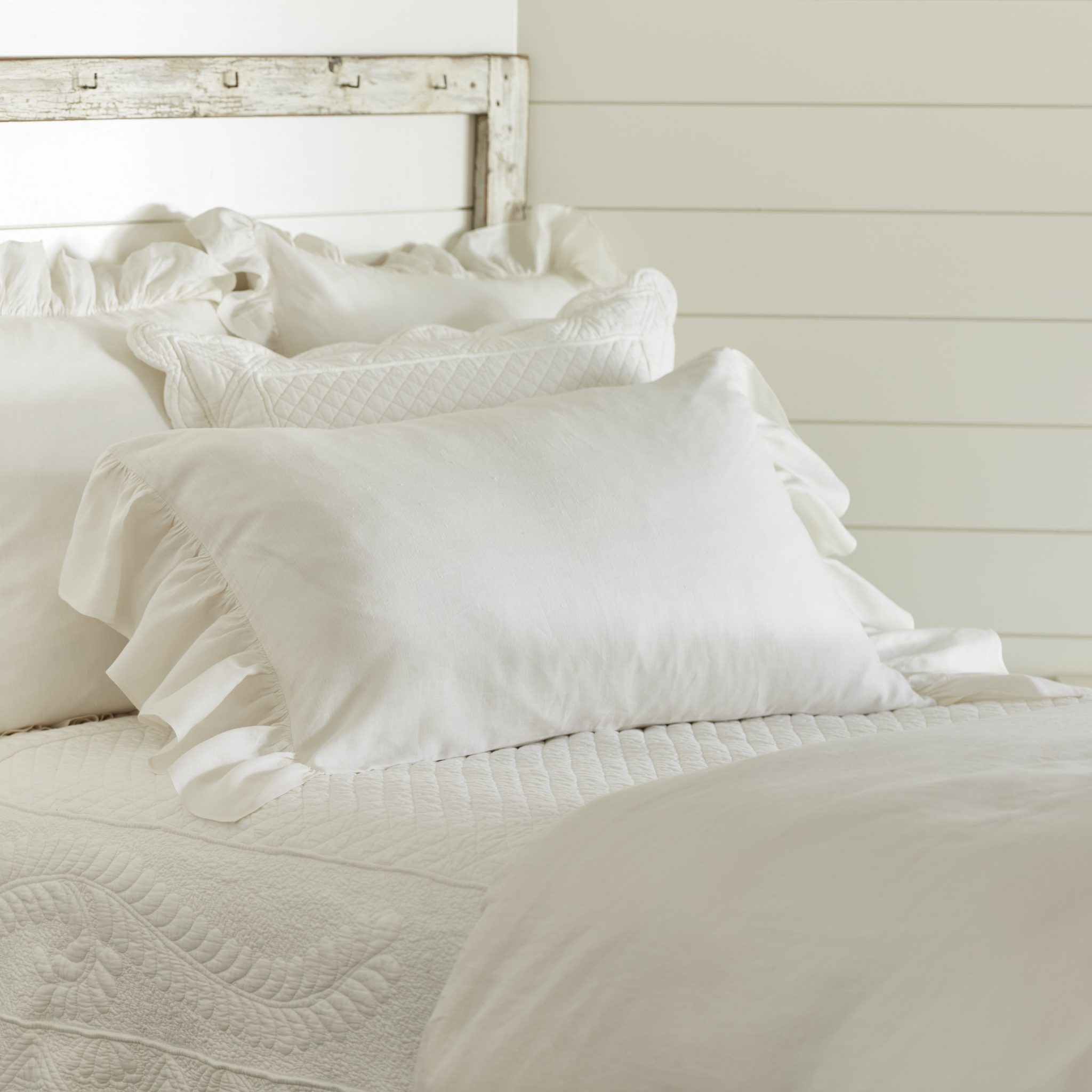Veranda Cream Linen Sham - Taylor Linens